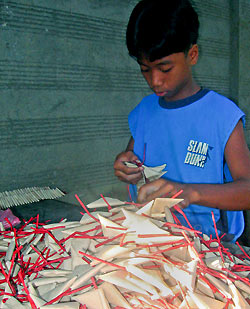 our world: crackers-A brand name for child labour